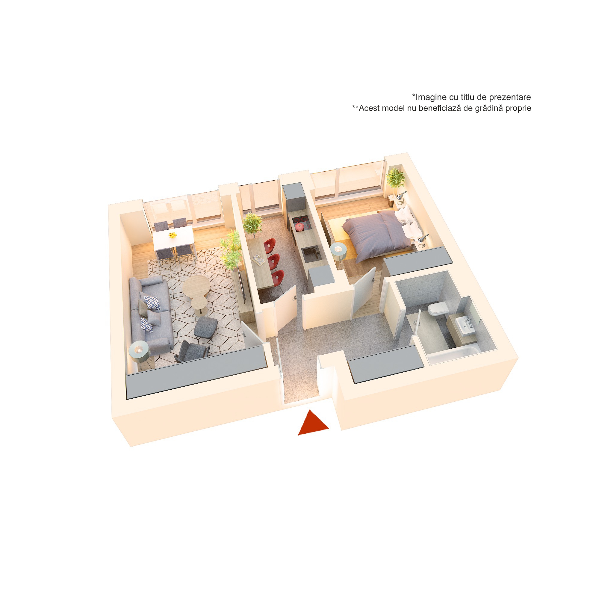 Apartament 2 camere tip 2C''| Parter | Corp C5, C6 | Faza 3 - Ansamblu ...