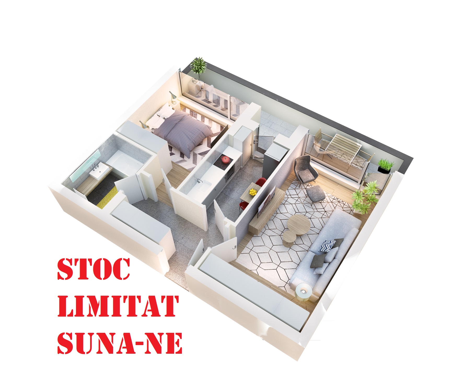 Apartamente noi 2 camere de vanzare | Atria Urban Resort